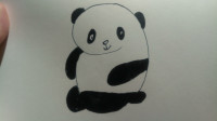 大熊猫简笔画,够可爱吧