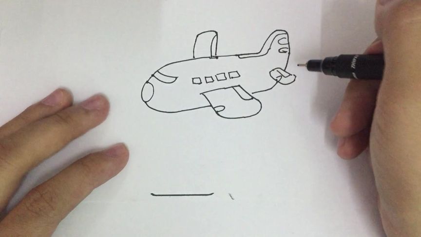 小飞机的画法,非常简单!小孩一看就会