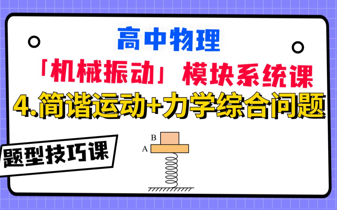 【高中物理-机械振动系统课】4.简谐运动+力学综合问题