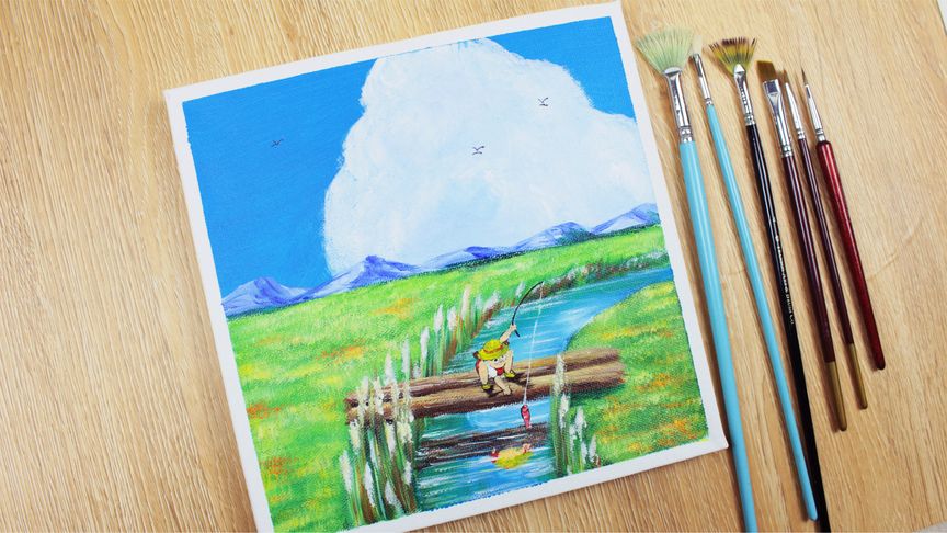 丙烯画 ▏入门视频教程#17「童趣」