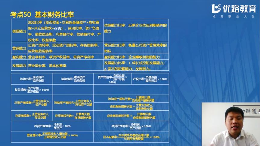 《工程经济》第八讲:财务分析及报表、基本财务比率 学浪计划