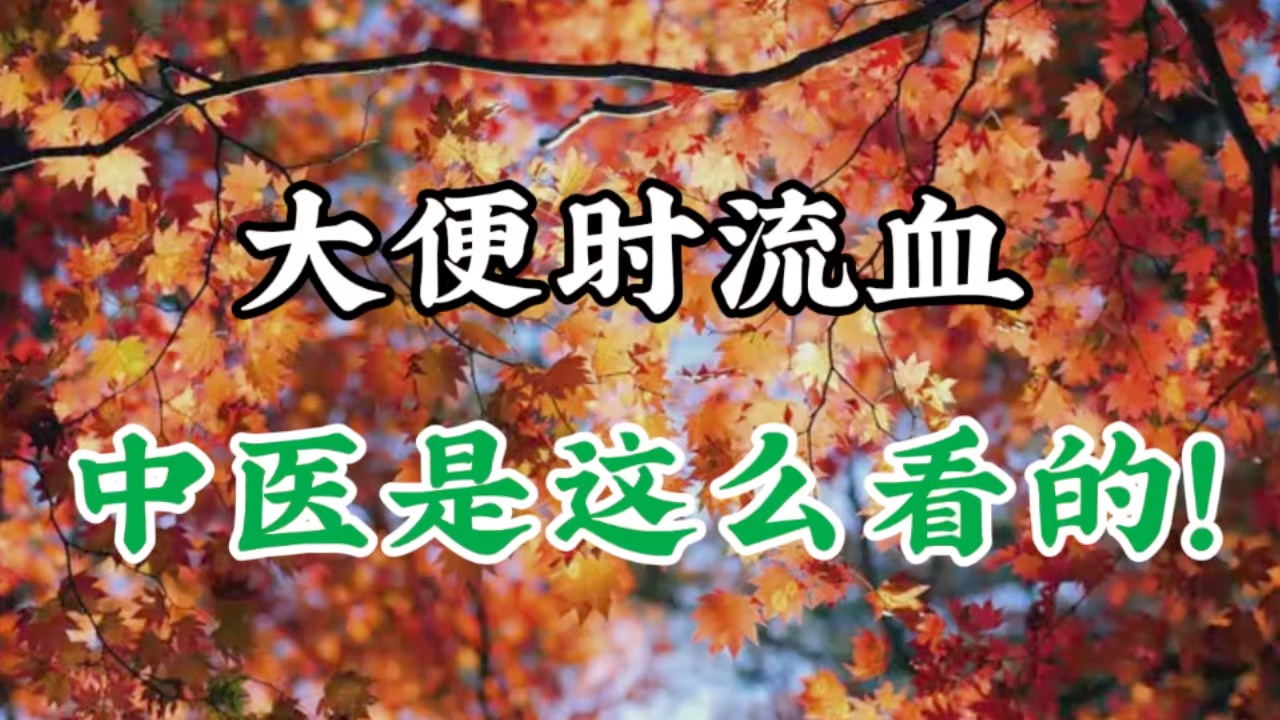大便时流血,中医是这么看的