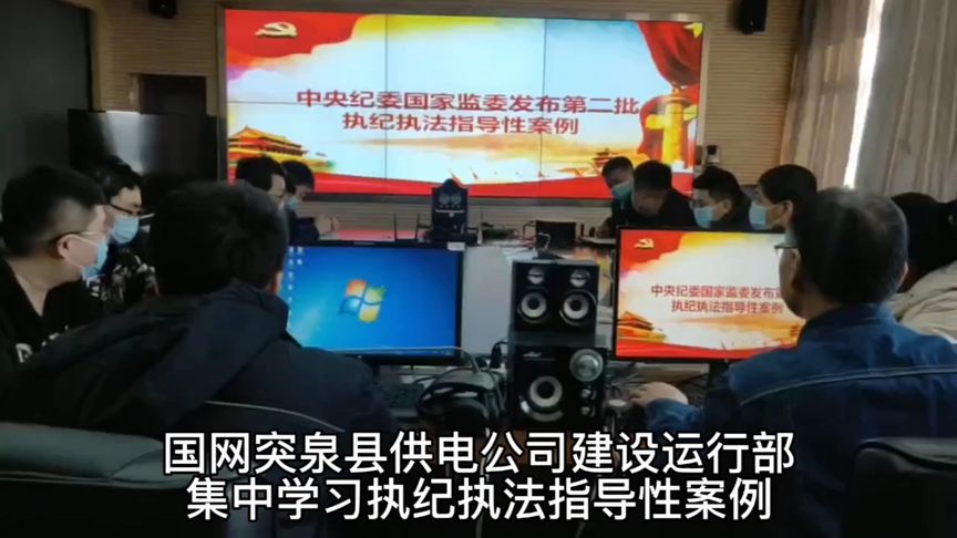 国网突泉县供电公司建设运行部集中学习执纪执法指导性案例