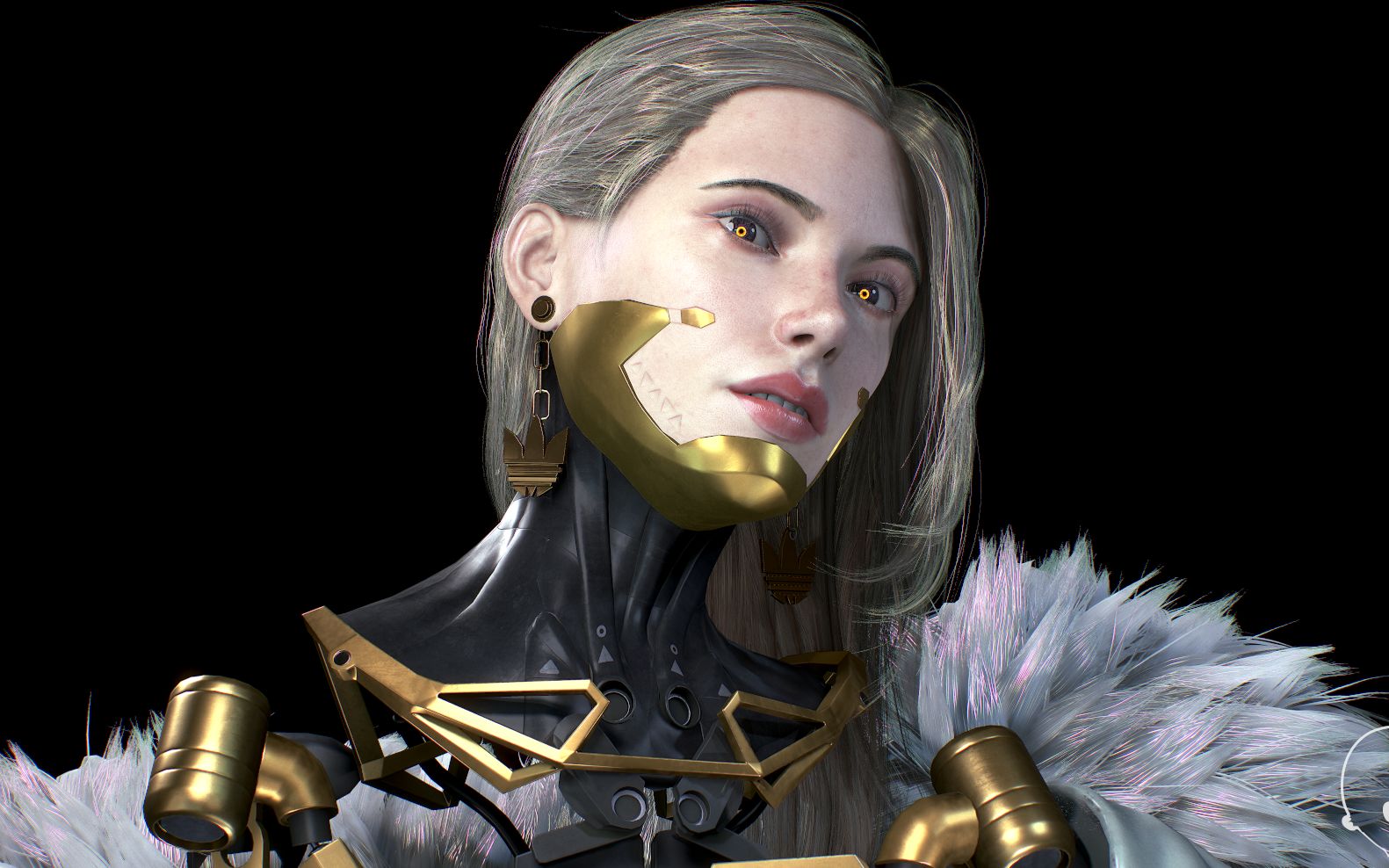 次世代模型 实时渲染展示 Gopink#赛博朋克#攻壳