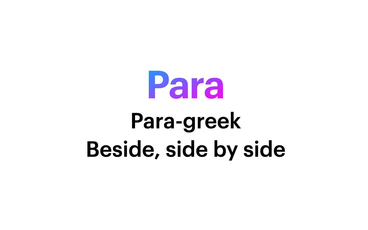 Para-词根(parenthesis, paraphrase, paradox, parabola, paradigm, ...