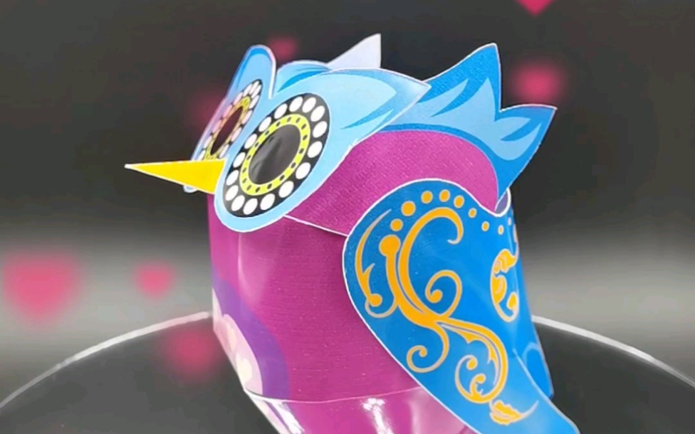 纸宝小小猫头鹰#亲子手工纸模型3D立体纸艺纸雕亲子手工制作原创设计