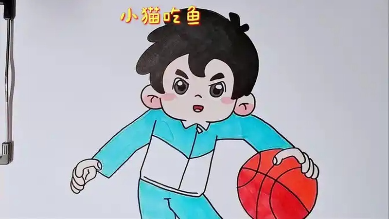 不要穿板鞋运动了,小心受伤,简笔画