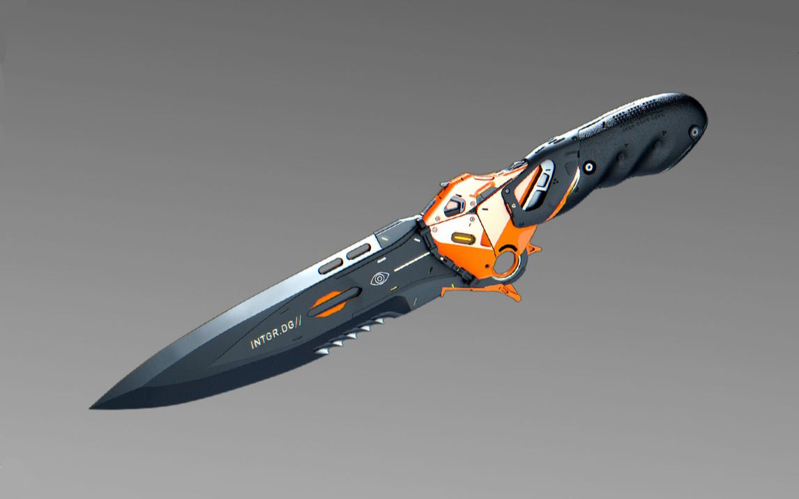 3dmax-匕首小刀模型制作教程。3dmax建模基础教程