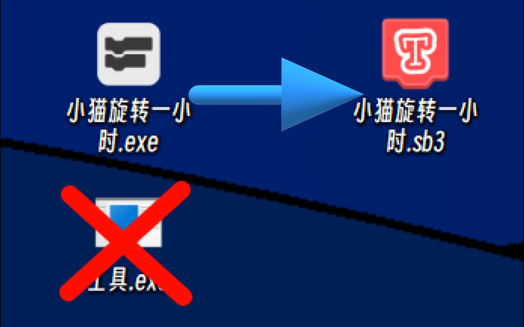 无需任何工具,将打包好的scratch还原为sb3文件!