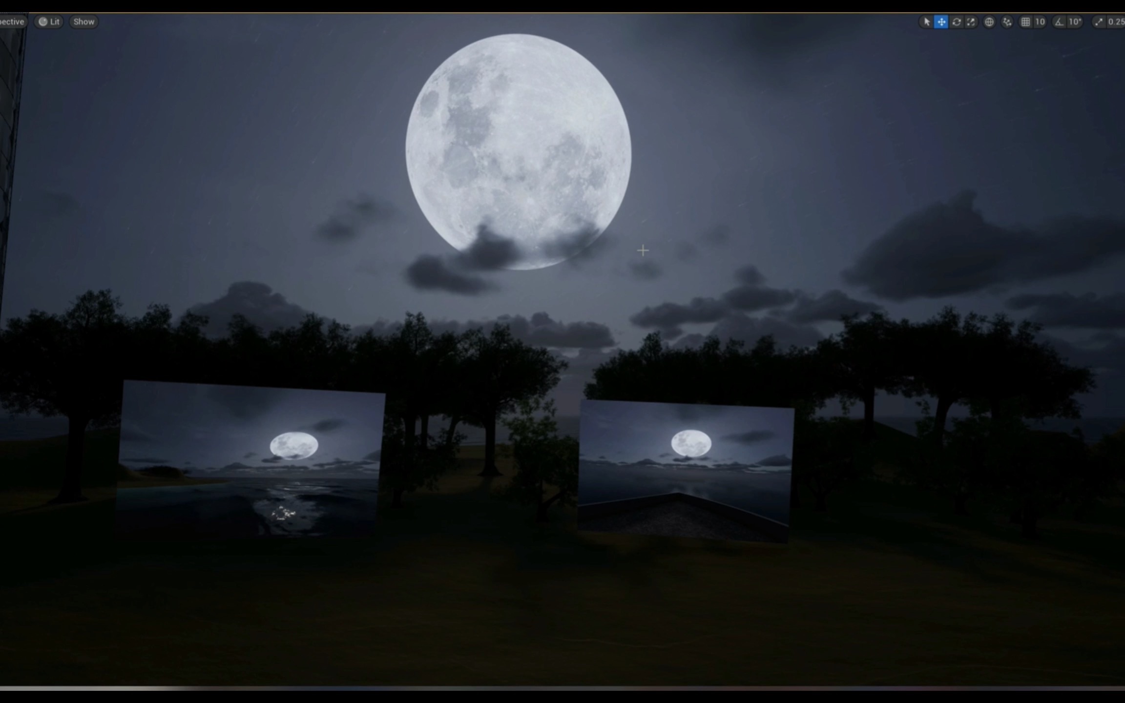 UE5:天涯共此时,一起看月食!利用RenderTarget和Click事件破坏良辰美景