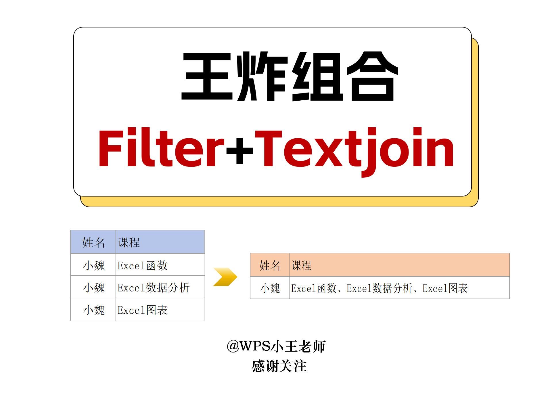 一对多查找,别再用VLOOKUP了!这个王炸组合filter+textjoin轻松搞定!