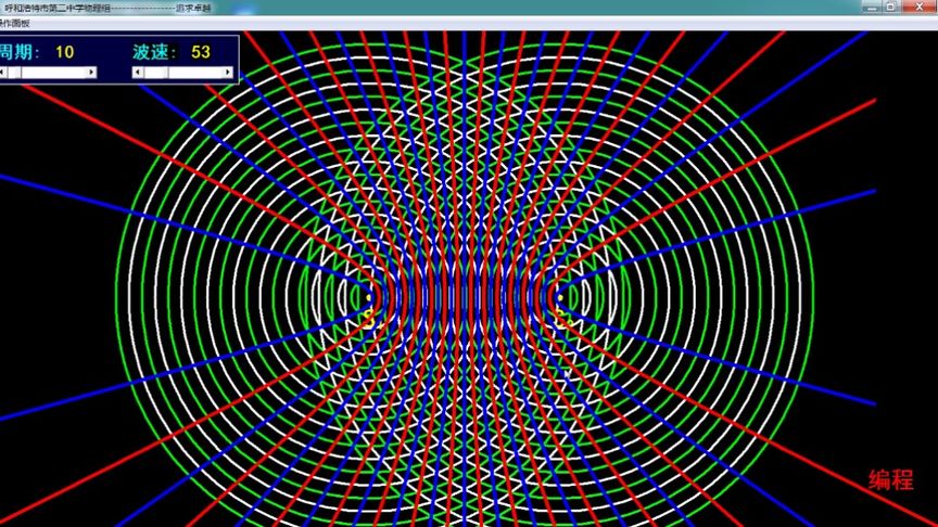 高中物理动画---波的干涉过程和图样