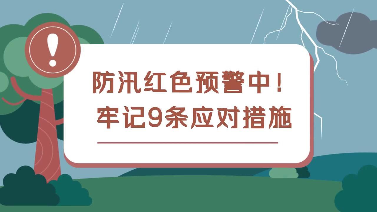 防汛红色预警中!牢记9条应对措施#北京大雨#mg动画#安全教育