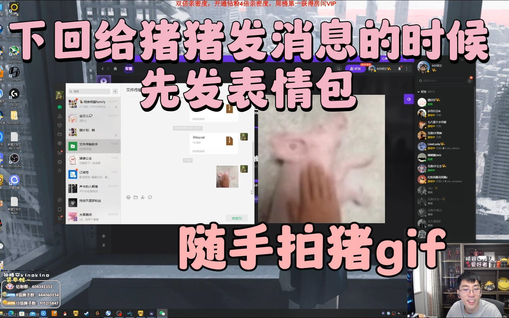 【兰林汉】以后给猪猪发微信先发一个随手拍猪GIF说是。
