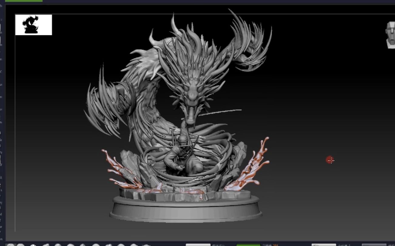 海贼王正版手办制作流程曝光-3D索隆手办制作!