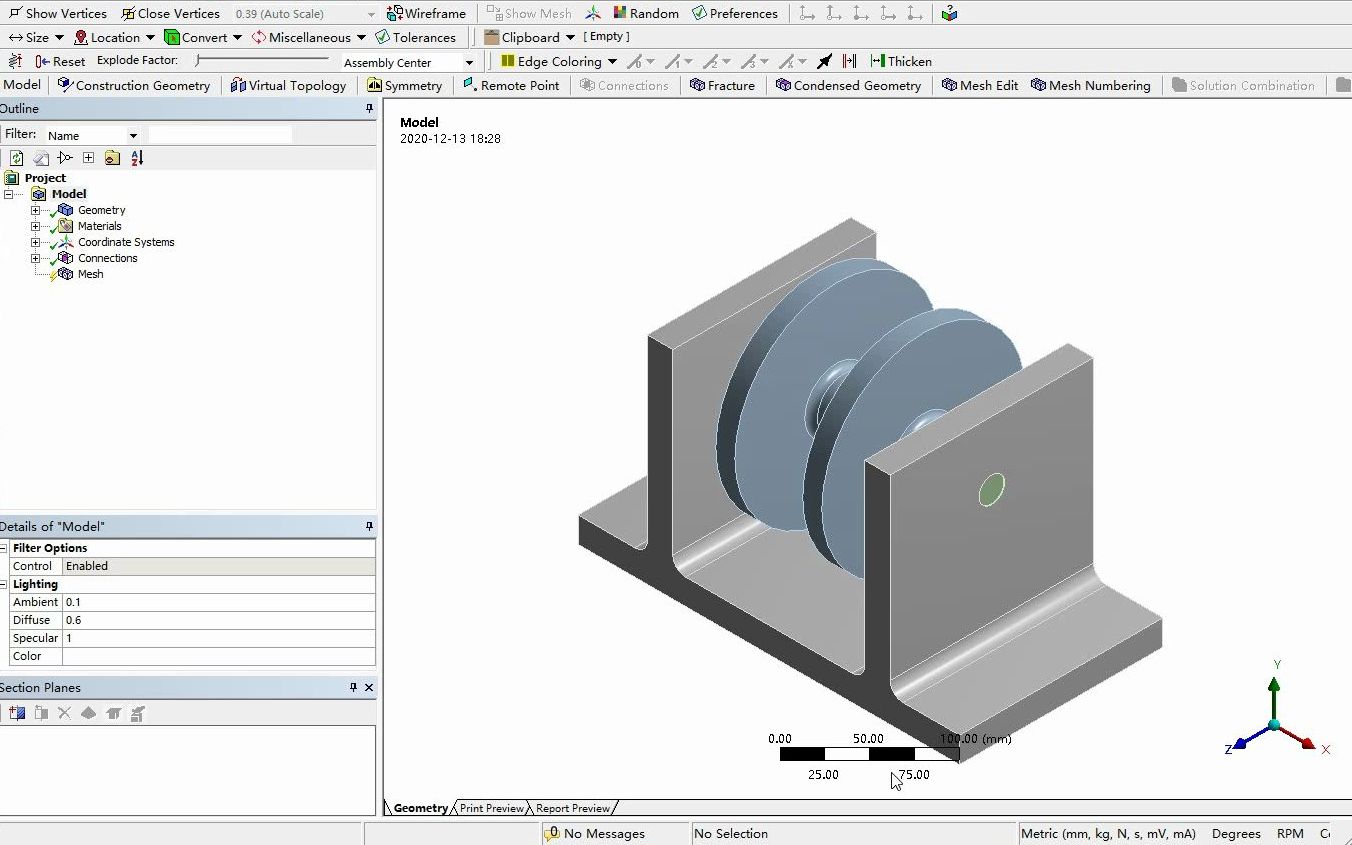 workbench双转子装配体模态分析