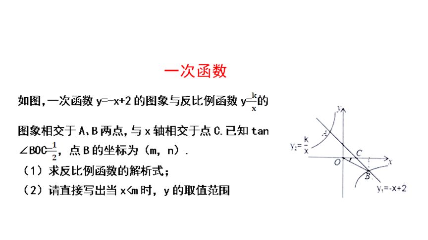 中考真题解析:一次函数与反比例函数易考题型,高分必备