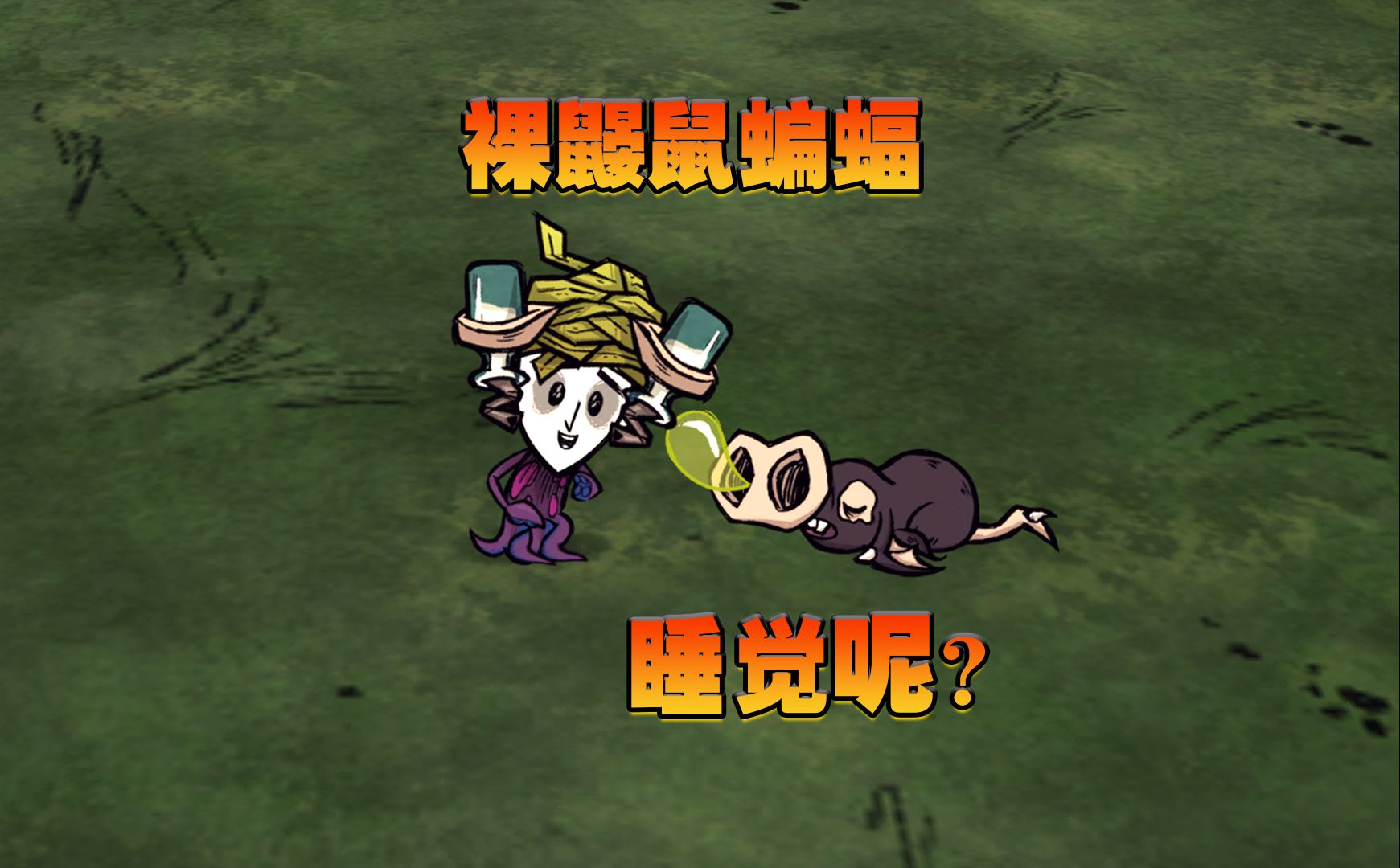 饥荒联机版:这个蝙蝠的鼻孔真大!睡觉还冒泡_单机游戏热门视频