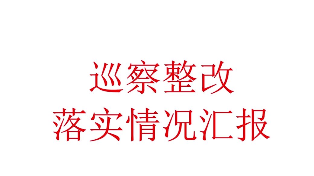 巡察整改落实情况汇报
