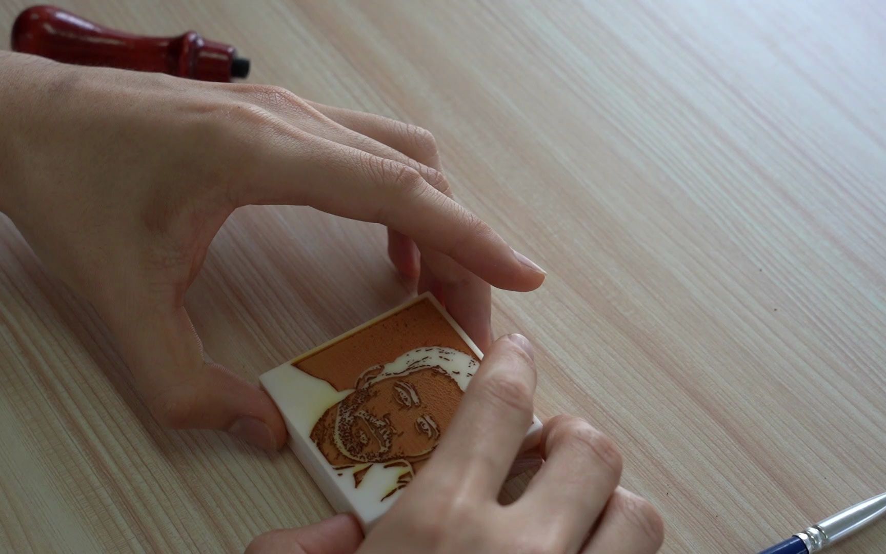 激光造物入门级课程 | 案例七:DIY橡皮砖印画