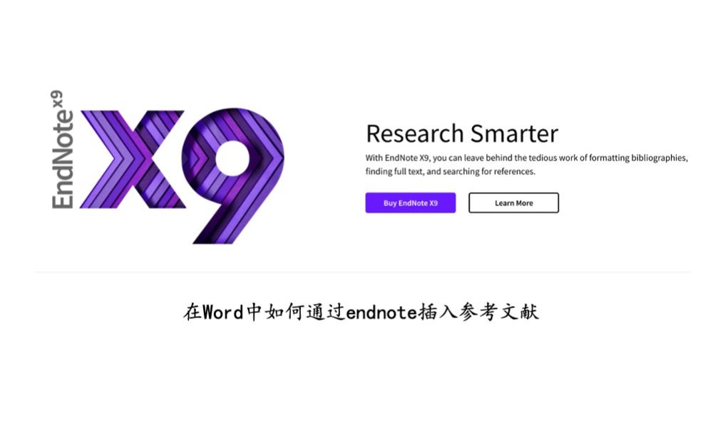 在Word中如何通过endnote插入参考文献