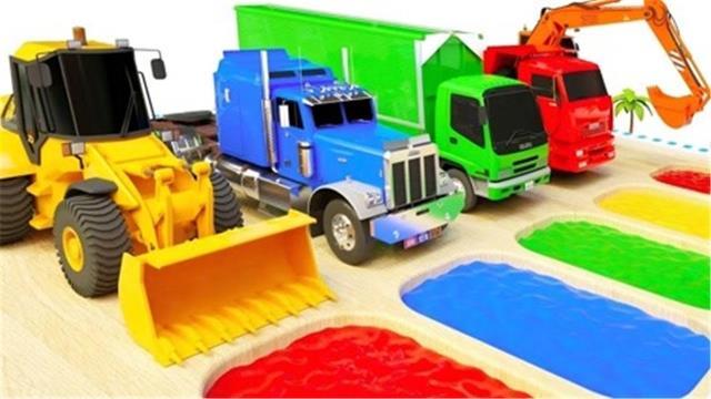 小汽车玩具变颜色 学习认识颜色 英语早教益智动画