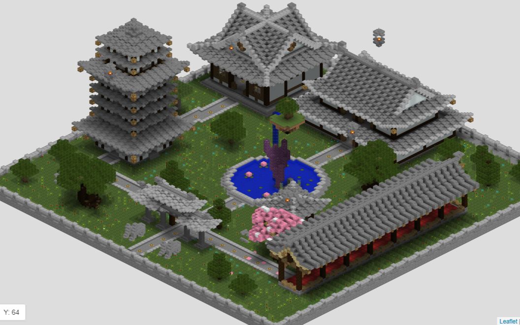 方块帝国 空岛生存12 用创造模式复原空岛服中国风建筑——蜃景园