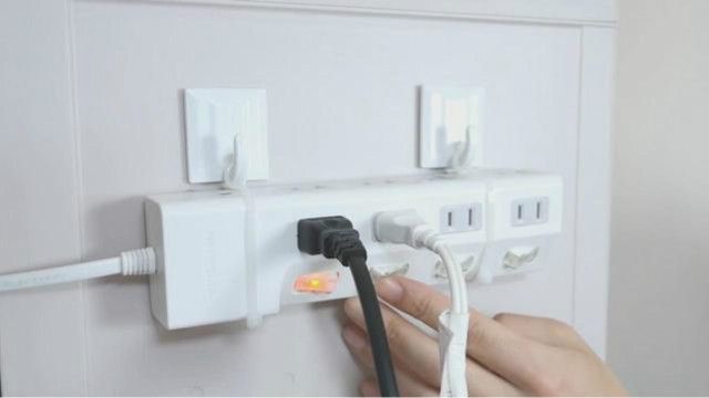 生活黑技能:如何巧将插排固定在墙上