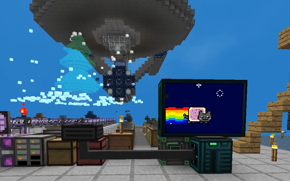 [我的世界:天空工厂4] DJ的空岛生存 EP8 在MC里装一台电脑用来玩MC?