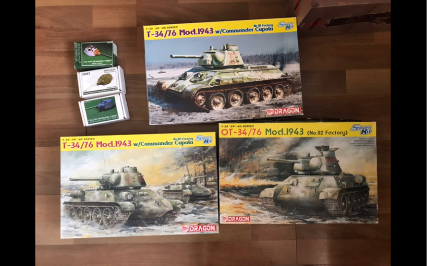 【模型测评】威龙1/35 T-34/76 带指挥塔六角炮塔坦克模型