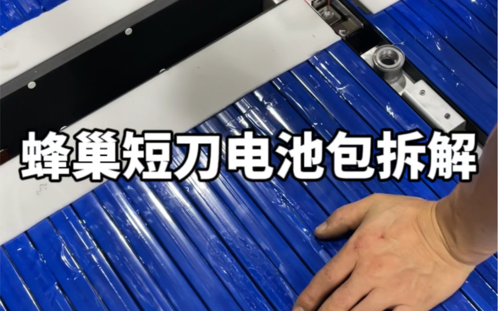 蜂巢短刀电池包拆解:内部模组结构长这样