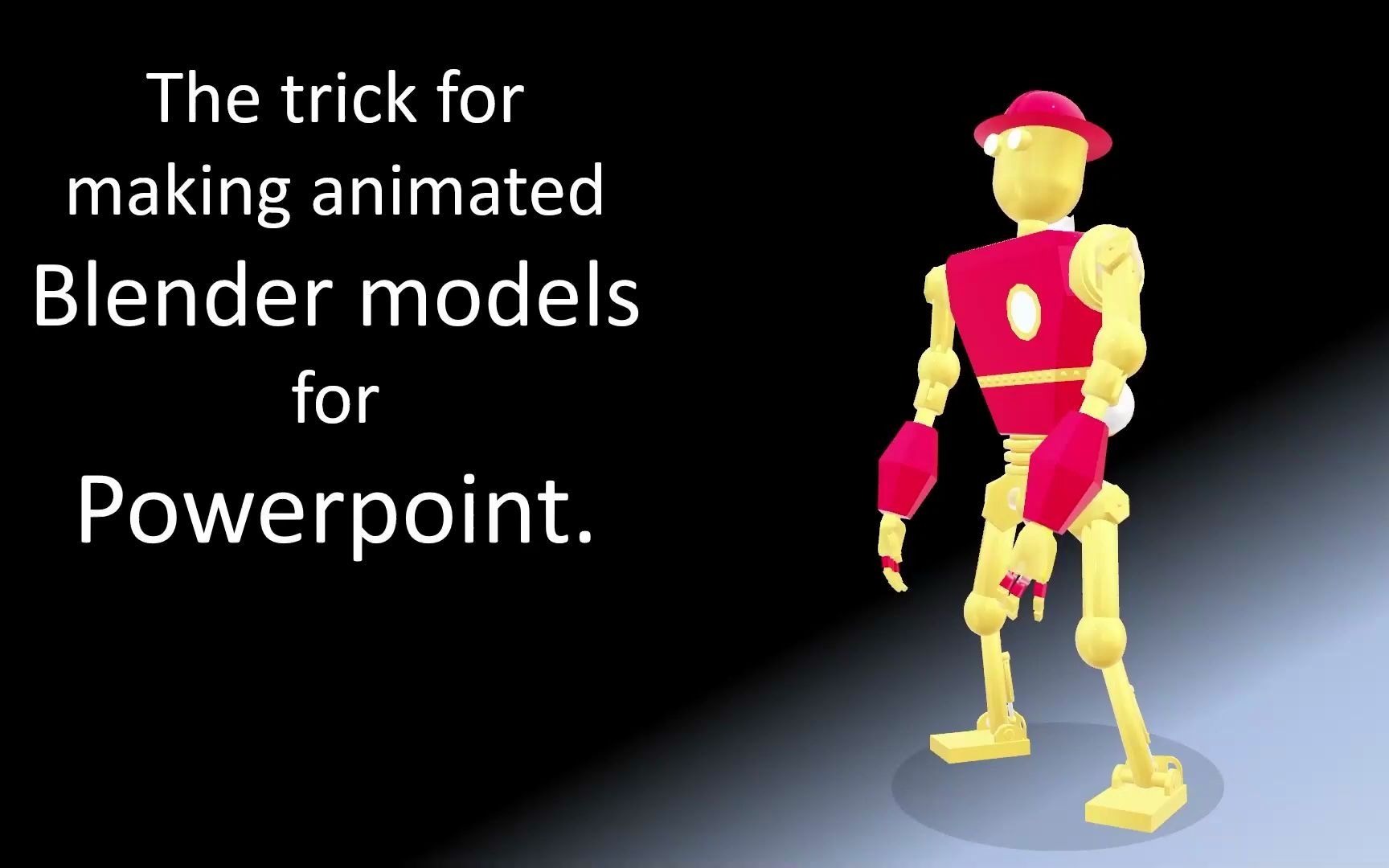 iBlender中文版插件 为 Powerpoint 制作动画 Blender 模型的技巧 教程...