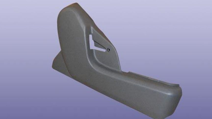 UG塑胶模具设计:汽车座椅侧护板之成型机构滑块、镶件的设计要点