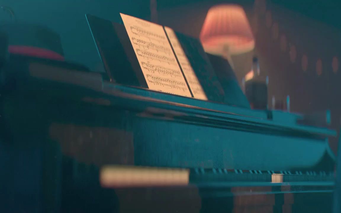 视频模板:钢琴标题序列PR模板