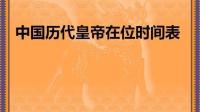 中国历代皇帝在位时间表
