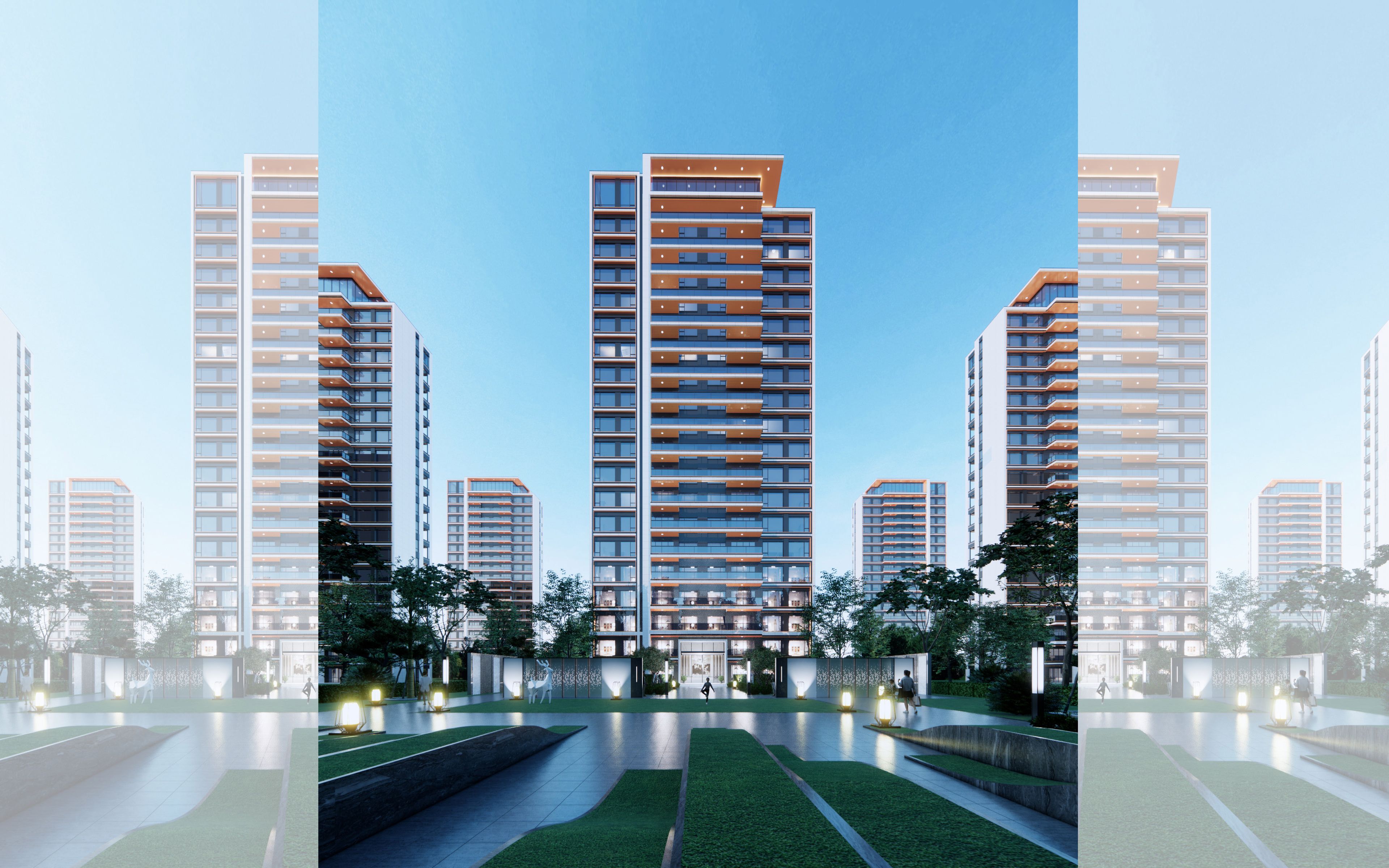 2023R02期现代住宅enscape场景SU模型源文件分享,含HDR贴图,欢迎...