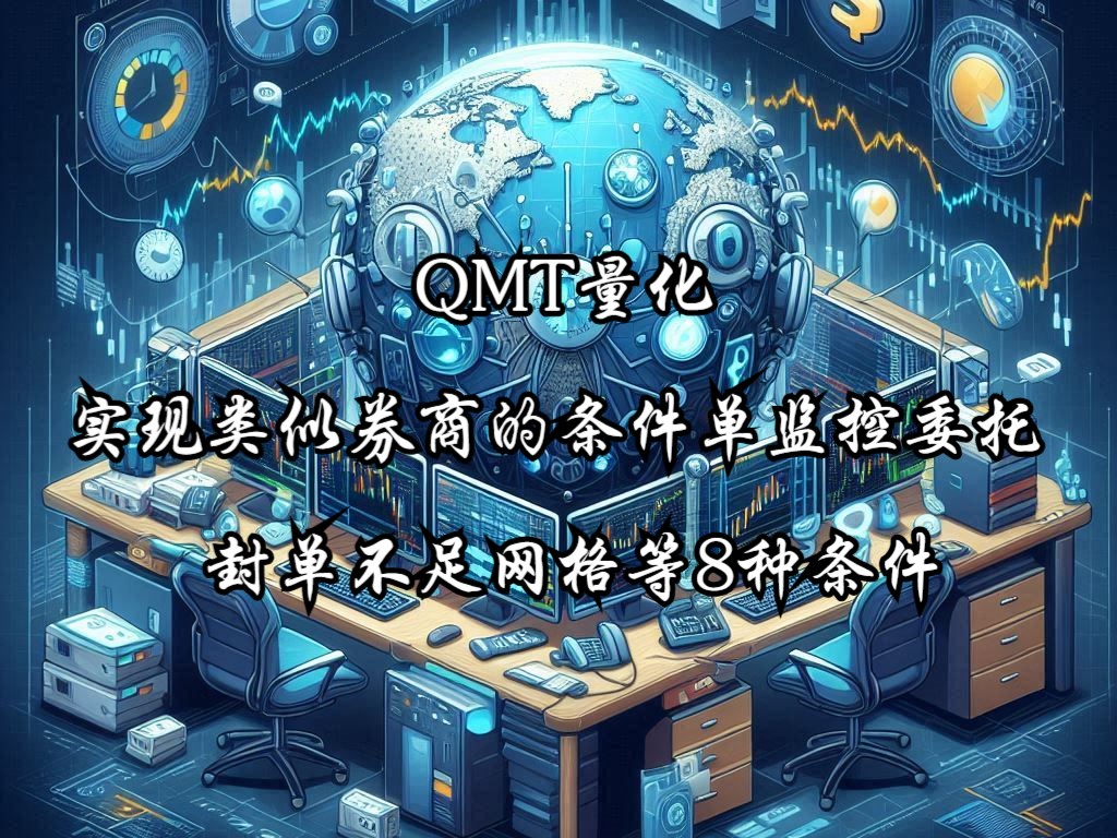 QMT量化实现类似券商的条件单监控委托,封单不足网格等8种条件
