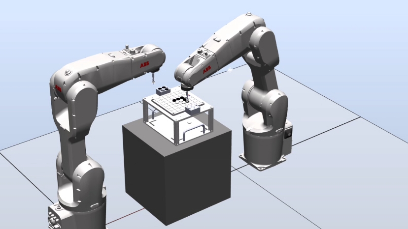robotstudio离线编程 ABB机器人五子棋仿真工作站(接代z做,毕设,论文,...