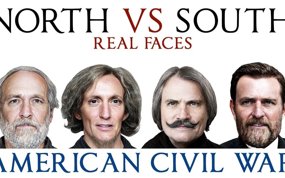 [美国南北战争] 合众国和邦联将军和总统的AI技术面部还原