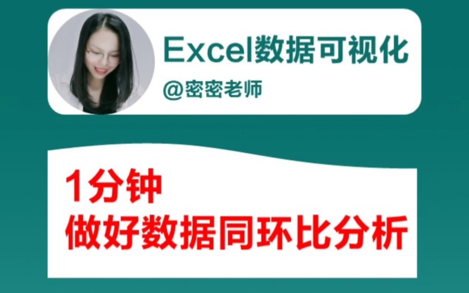 一分钟做好数据同环比分析