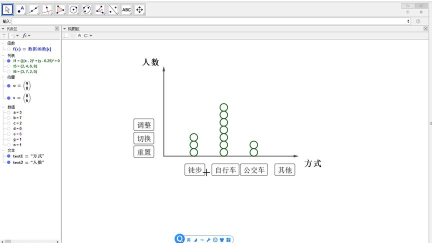 简易数据统计,GeoGebra案例制作