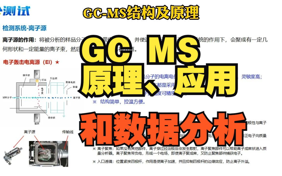 GC-MS 的原理、应用及数据分析,快来学习~