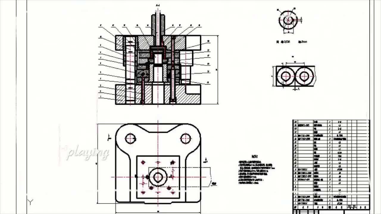【L27】落料冲孔倒装复合膜#cad教程 #冲压模具 #冲压模具设计 #cad