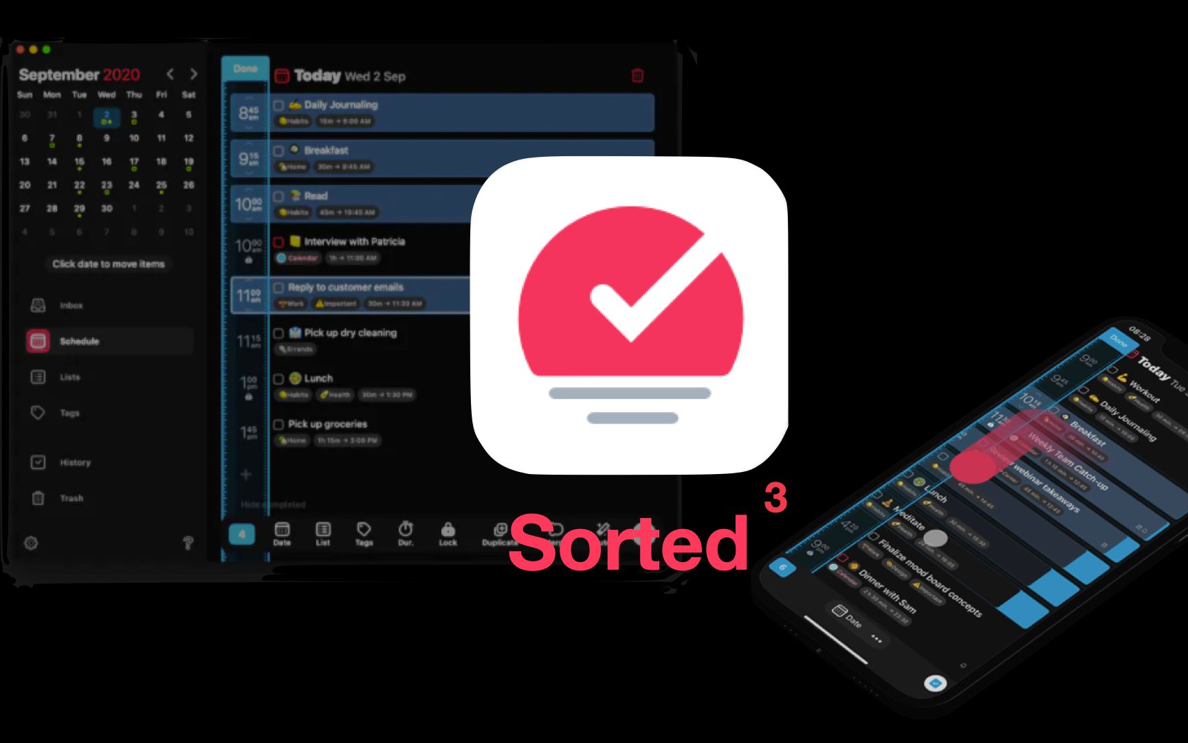 任务管理软件Sorted3:专注任务,轻松规划,批量调整