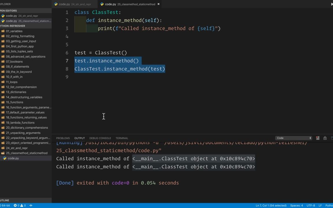 33 @classmethod and @staticmethod
