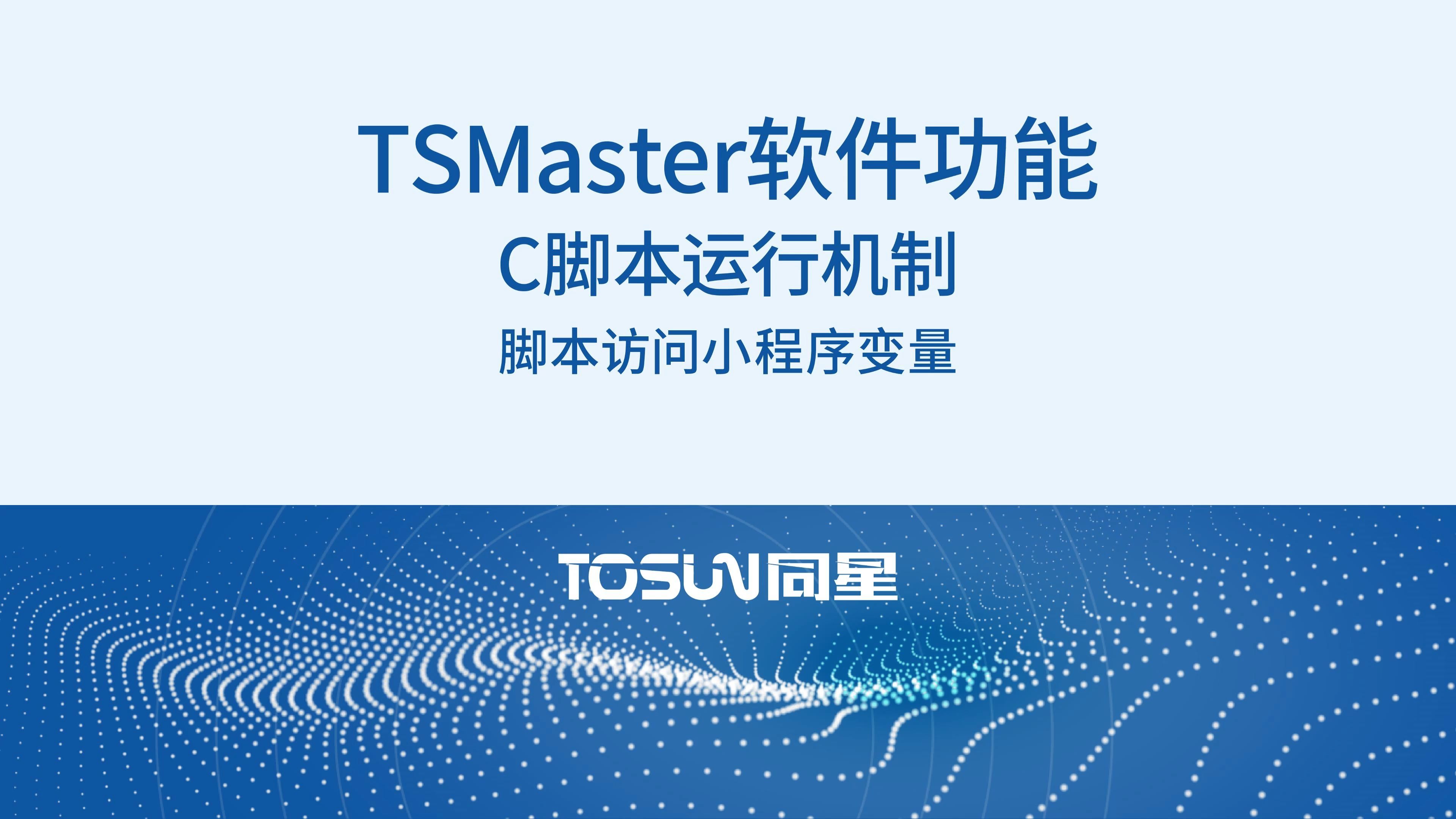 TSMaster软件功能——如何通过脚本访问小程序变量