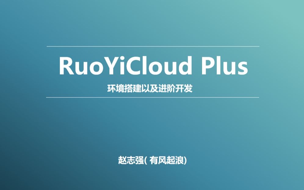 RuoYiCloud Plus 环境搭建以及进阶开发7--启动项目