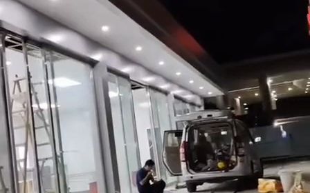 办公楼自动感应门酒店电动平开门大厅