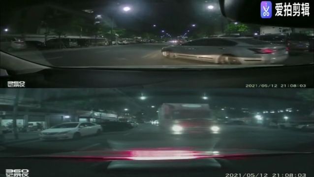 360行车记录仪,路口遇险