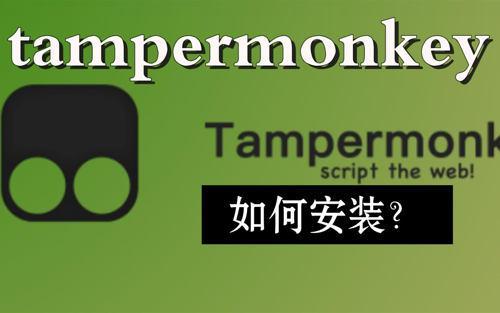 Tampermonkey 安装教程!